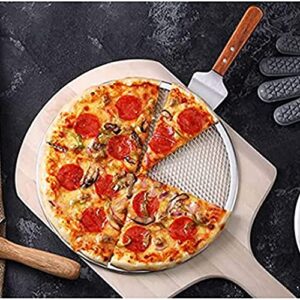 WSHA 1Pcs 6-22 inch Pizza Baking Screen, Aluminum Alloy Seamless Pizza Crisper Tray Non Stick Mesh Baking Tray for Oven, BBQ, Cookware,22inch