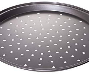 Nonstick Coating Carbon Steel Pizza Crisper - Baking Pan with Holes, 13"