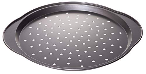 Nonstick Coating Carbon Steel Pizza Crisper - Baking Pan with Holes, 13"