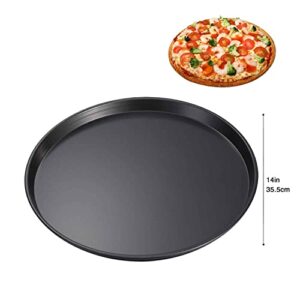 Pizza Pan Set Carbon Steel for Oven, 14 inch Nonstick Pizza Pan with tools,6 in 1 for Home Baking Kitchen Oven Restaurant