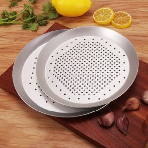 DOITOOL Pizza Baking Tray Pie Pan Pizza Pan Pizza Dish for Oven Aluminum Alloy Round Oven Pizza Tray Pizza Pan Baking Tray Bakeware for Home Restaurant Kitchen 6inch Griddle Pan