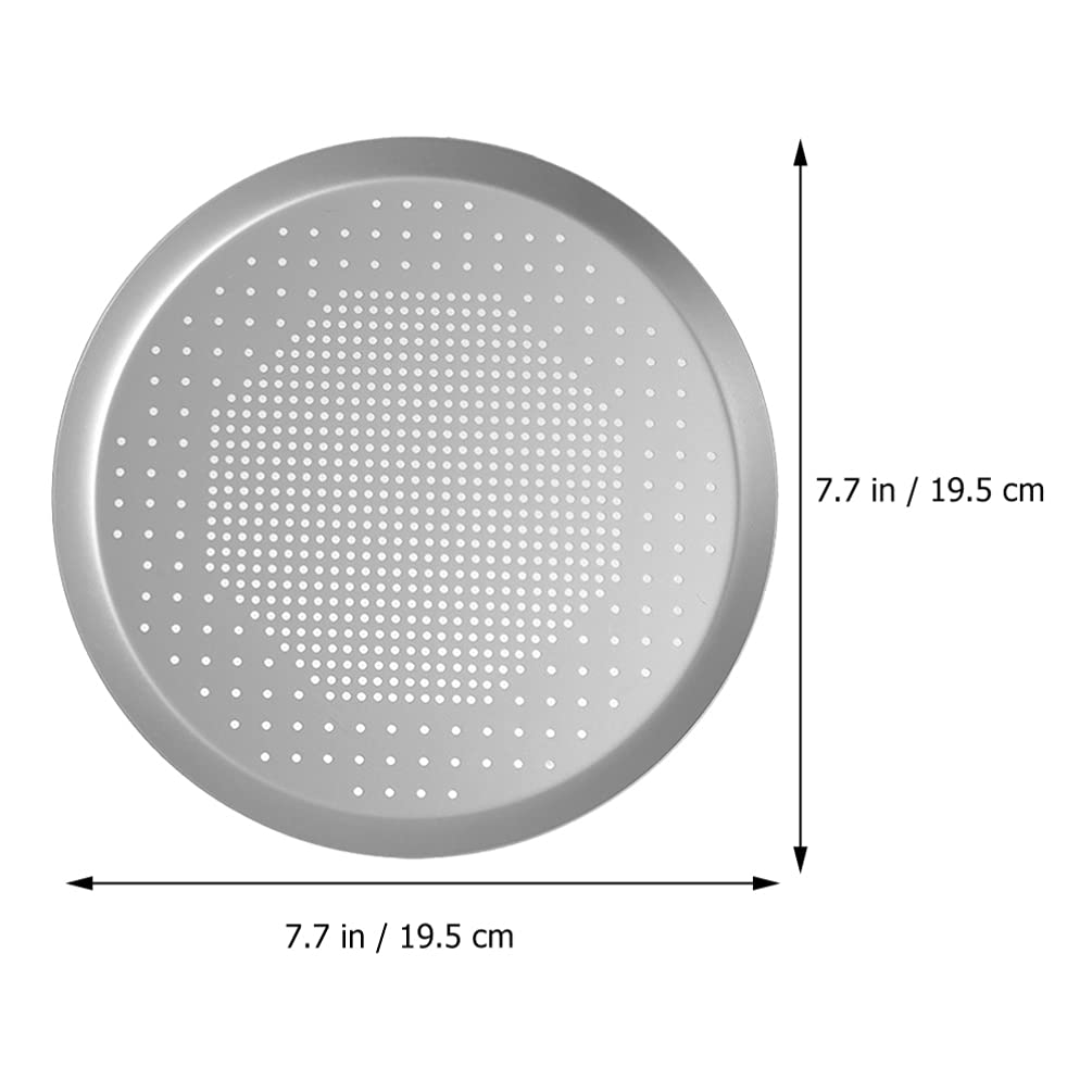 DOITOOL Pizza Baking Tray Pie Pan Pizza Pan Pizza Dish for Oven Aluminum Alloy Round Oven Pizza Tray Pizza Pan Baking Tray Bakeware for Home Restaurant Kitchen 6inch Griddle Pan