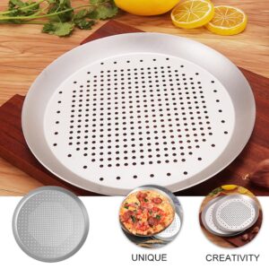 DOITOOL Pizza Baking Tray Pie Pan Pizza Pan Pizza Dish for Oven Aluminum Alloy Round Oven Pizza Tray Pizza Pan Baking Tray Bakeware for Home Restaurant Kitchen 6inch Griddle Pan