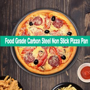 Non-Stick Oven Pizza Pan, 12 Inch Pizza Pans, Round Cake Baking Pan for Home Restaurant Kitchen Oven Baking, Easy to Clean and Dishwasher Safe