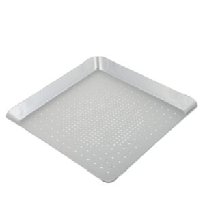 hemoton pizza pan with holes carbon steel pizza mesh pizza pan net square pizza baking pan seamless rim aluminum pizza pan crisper pizza baking net pizza screen 9 inches