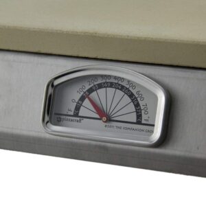 Pizza Stone with Built-In Thermometer Base -