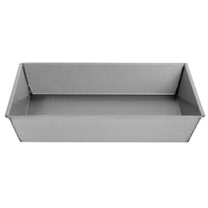 chicago metallic rectangle aluminized steel pre-seasoned deep dish pizza pan - 13 7/8"l x 9 3/4"w x 2 1/2"d