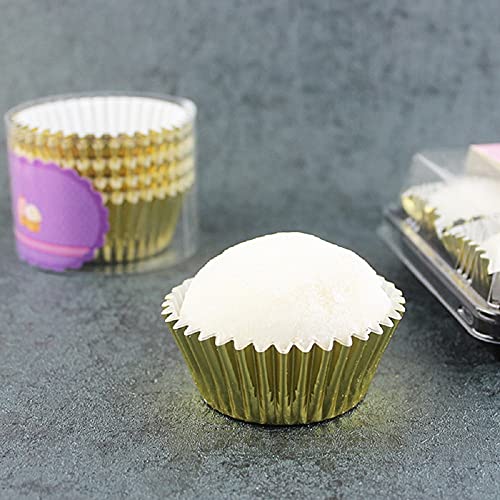 200 Pieces of Cake Paper Cups, Aluminum Foil Baking Cups, Suitable for Weddings, Kitchens, Birthday Parties, 8 Colors are Available (purple)