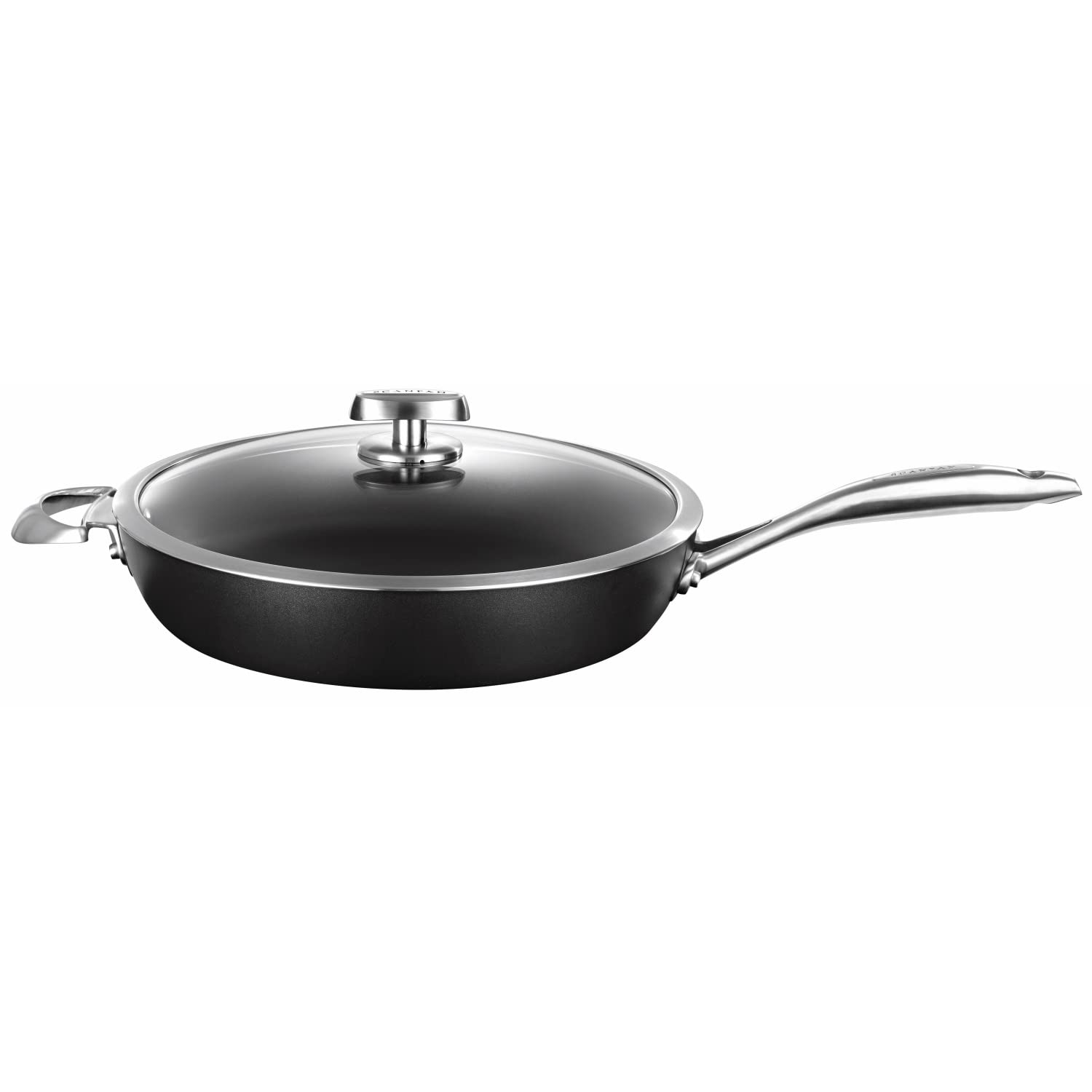 Scanpan Pro IQ 3.8 qt Covered Saute Pan - Easy-to-Use Nonstick Cookware - Dishwasher, Metal Utensil & Oven Safe - Made by Hand in Denmark