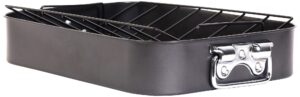 cuisine select steel roasting pan and rack 2 piece set