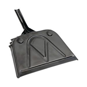 BOARDWALK 04212EA Metal Dust Pan, 12-Inch Wide, 2-Inch Handle, Black