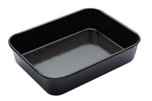 masterclass vitreous enamel roasting tin, induction safe 1mm steel with scratch resistant coating, medium (34 x 26cm)