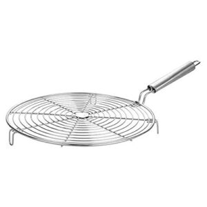 TreegoArt steel Roasting Net with Tong,Roasting Net,Stainless Steel Wire Roaster,Chiken Grill,Roti Grill, Papad Grill, Chapati Grill,Roaster + Tong 1 Pcs