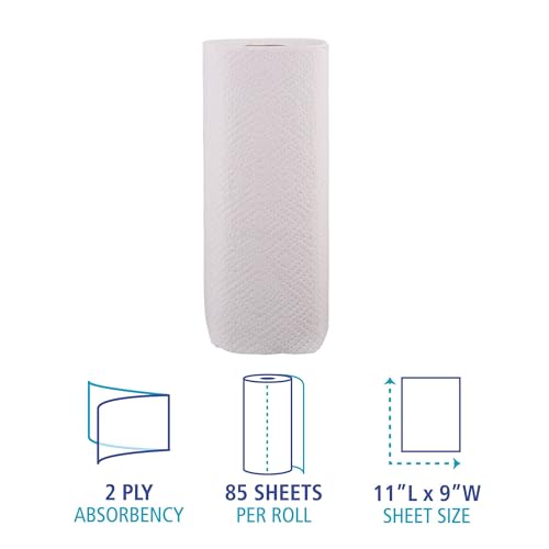 Boardwalk Kitchen Roll Towel, 2-Ply, 11 X 9, White, 85 Sheets/roll, 30 Rolls/Carton