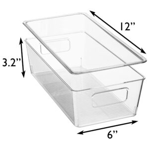 ClearSpace Plastic Pantry Organization and Storage Bins With Lids – Perfect for Kitchen, Fridge, Refrigerator,Cabinet Organizers