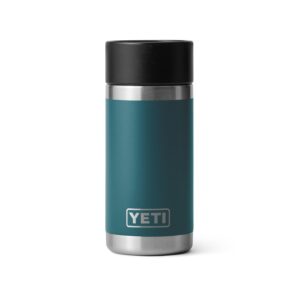 yeti rambler 12 oz bottle, stainless steel, vacuum insulated, with hot shot cap, charcoal