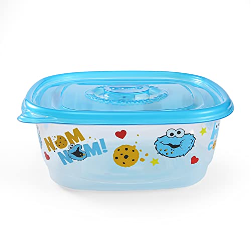 GladWare - Multi Pack - 9ct - Sesame Street Food Storage Containers with Lids | Mixed Sizes Kids Food Containers with Sesame Street Designs, 18 Pc Set | Elmo, Big Bird, Cookie Monster Food Containers