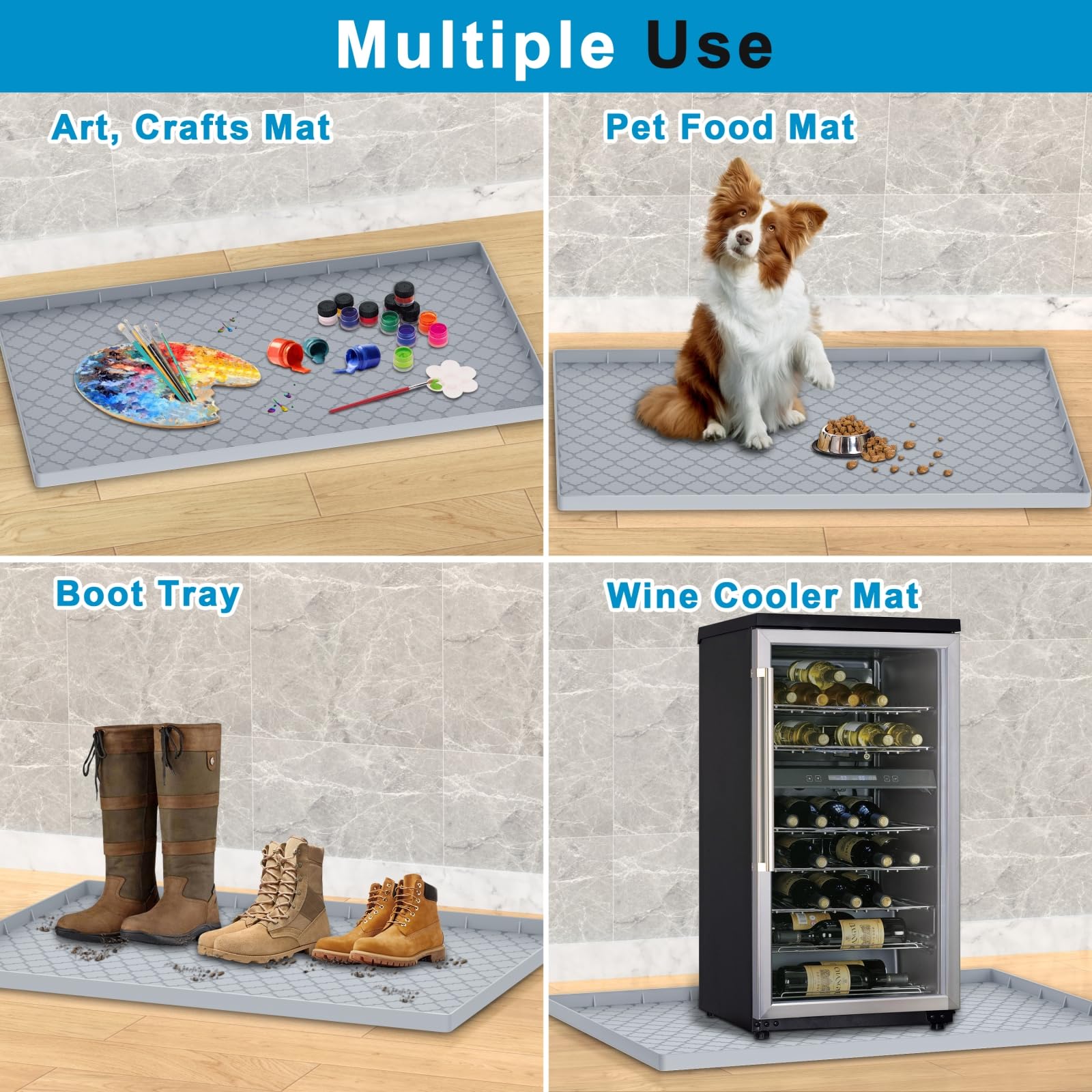 Under Sink Mat, Under Sink Mats for Kitchen Waterproof, Under Sink Liner, for 36” Cabinet, an Ideal Solution to Protect Cabinet