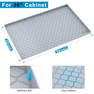 Under Sink Mat, Under Sink Mats for Kitchen Waterproof, Under Sink Liner, for 36” Cabinet, an Ideal Solution to Protect Cabinet