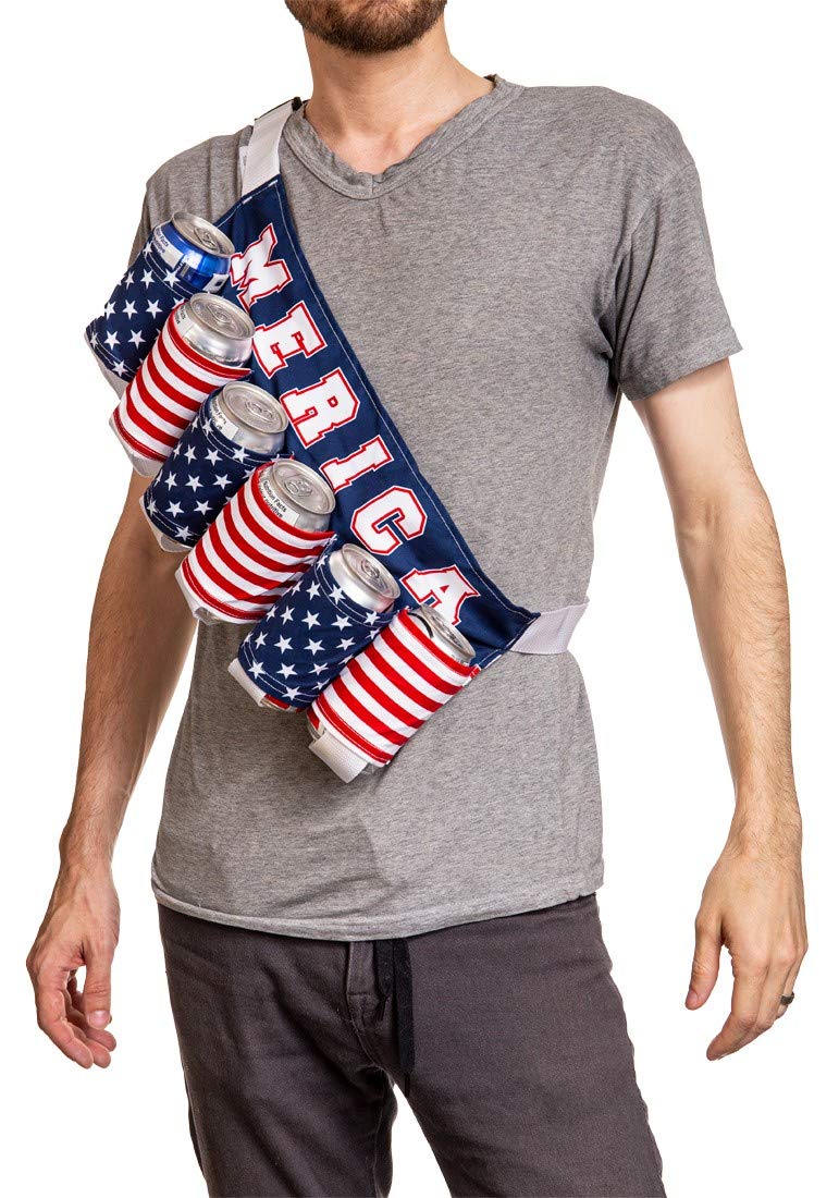 Novelty Beverage Holder Beer Belt (Merica)