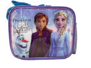 disney frozen elsa olaf & anna insulated 9.5" lunch bag with shoulder strap