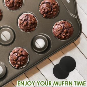 Cyimi Mini Muffin Pan 12 Cup with Removable Bottom,Nonstick Cupcake Pans for Baking,Mini Muffin Cheesecake Tin for Oven, 12 Cavity Premium Carbon Steel Bakeware for Bite Size Tarts