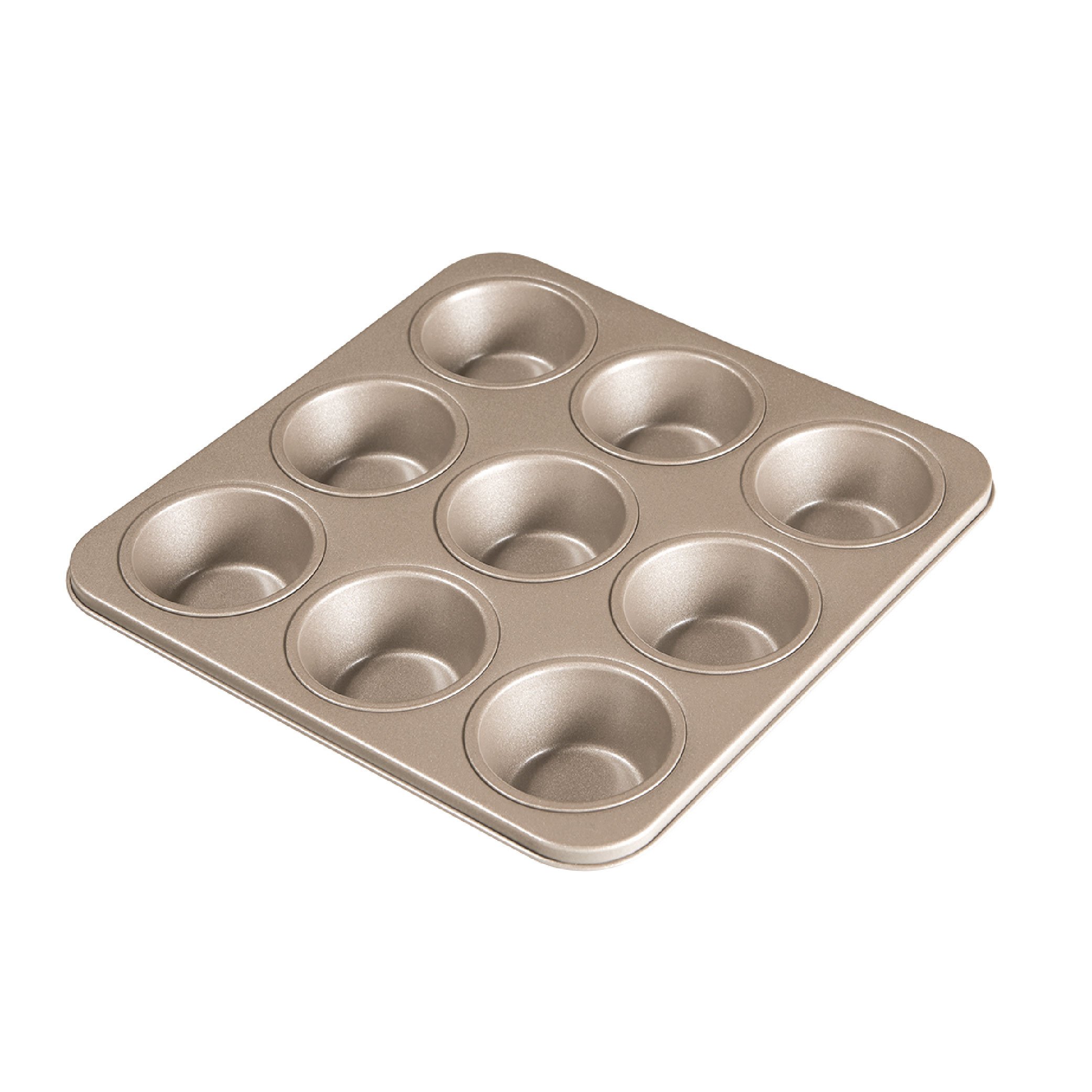 For Bake Carbon Steel Nonstick Bakeware Muffin Pan (9-Cup)