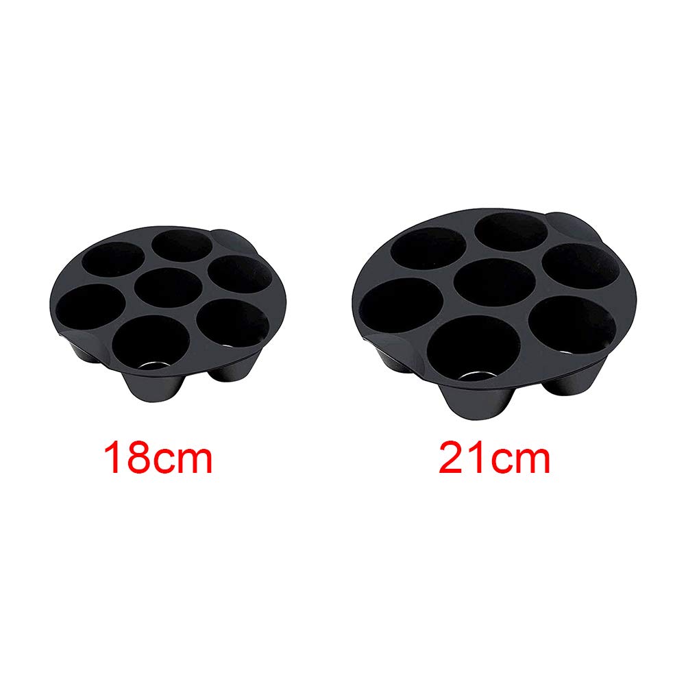 7 Cup Air Fryer Muffin Pan, 21cm Non-Stick Silicone Muffin Cake Cups Cupcake Baking Mold for Air Fryer Accessories, Perfect for Eggs Muffin, Cupcake Molds, Dishwasher Safe