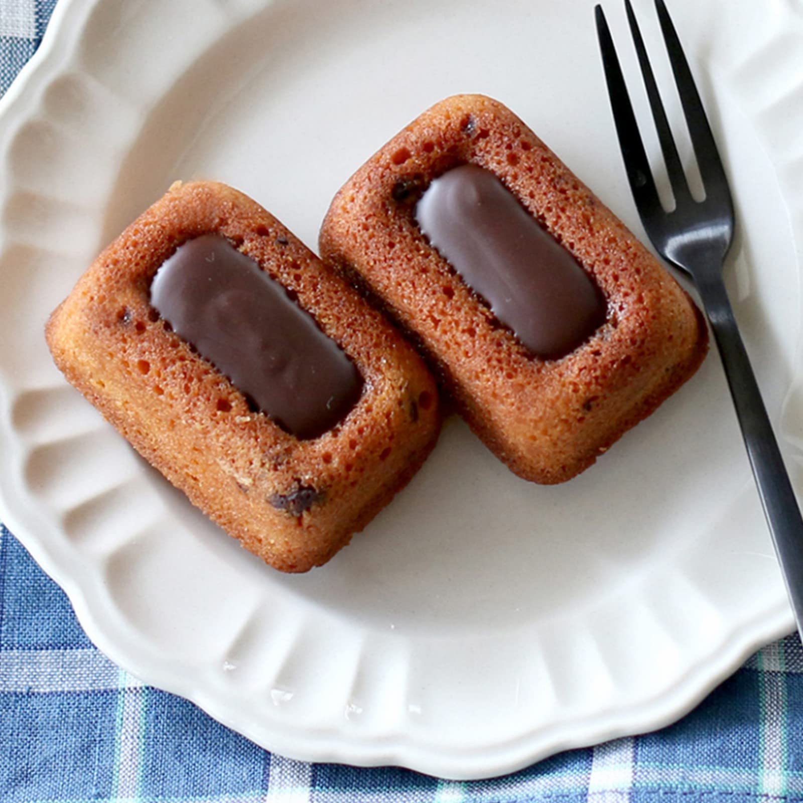 Elesinsoz 10 Cup Financier Cake Baking Pan Mini Brownie Bite Square Muffin Cupcake Small Banana Bread Loaf Meatloaf Cornbread Nonstick Madeleine Cookie All Edge Only Corner Individual Tin Tray Mold