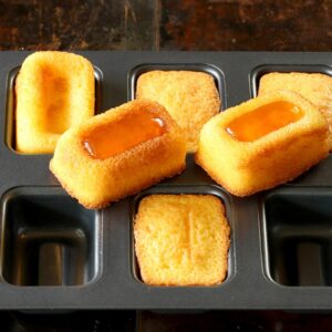 Elesinsoz 10 Cup Financier Cake Baking Pan Mini Brownie Bite Square Muffin Cupcake Small Banana Bread Loaf Meatloaf Cornbread Nonstick Madeleine Cookie All Edge Only Corner Individual Tin Tray Mold