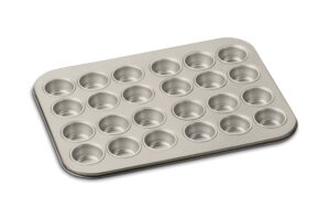 cuisinart chef's classic nonstick bakeware 24-cup mini muffin pan, champagne