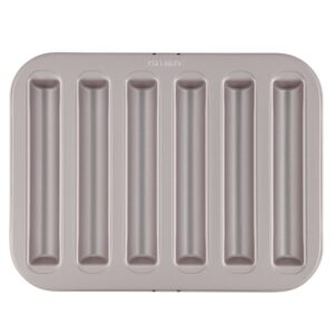 chefmade financier cake pan, non-stick 6-cavity rectangle muffin pan biscuits cookies bakeware