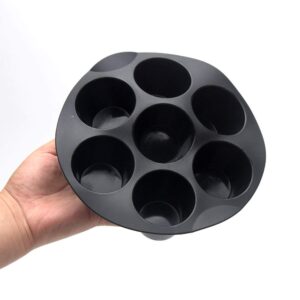 Air Fryer Accessories, 18cm or 21cm Air Fryer Silicone Cupcake Mold, Universal Chocolate Muffin Cake Mold