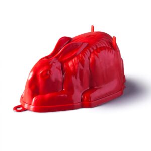 kilo rabbit jelly mould-red, plastic