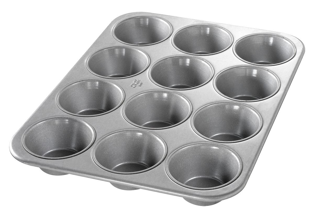 Chicago Metallic 43695 Glazed 12-Cavity Pecan Roll/Large Muffin Pan