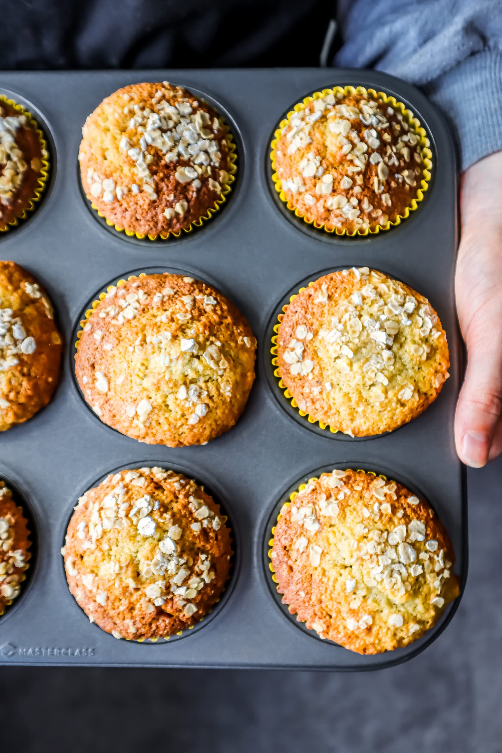 Masterclass Heavy Duty 12 Hole Cupcake Baking Tray Tin Pan with Double Layer Non-Stick Coating | Ideal for Baking Buns, Cupcakes, Yorkshire Puddings and Muffins