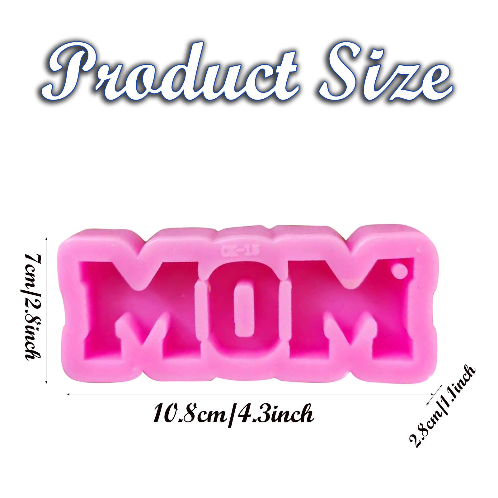 Silicone Mom Letter Mould DIY Chocolate Cupcake Cake Muffin Baking Mold for Best Mom Mother's Day Celabration Holiday Party Making Cake Balls, Muffins, Cupcakes, and Candies