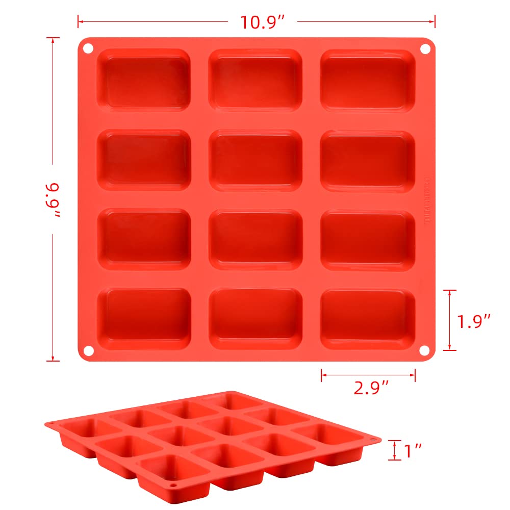 CAKETIME Silicone Muffin Pan, Silicone Mini Loaf Pan