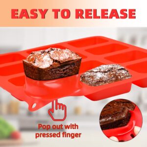 CAKETIME Silicone Muffin Pan, Silicone Mini Loaf Pan