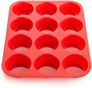 samzareulo silicone muffin pan - 12 cups regular cupcake pan