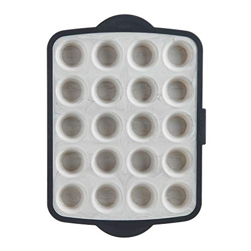 Trudeau Structure Silicone Pro 20 Cavity Mini Muffin Pan, Marble