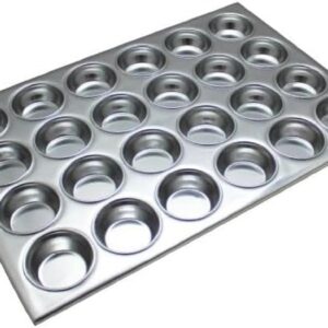 TrueCraftware 24 Cup Aluminum Muffin Pan 3-1/2 oz each cup- Cupcake Baking Pan Bakeware Cupcake Pan Great for Making Muffin Cakes Tart Bread Shortcakes Brownies for Home and Kitchen