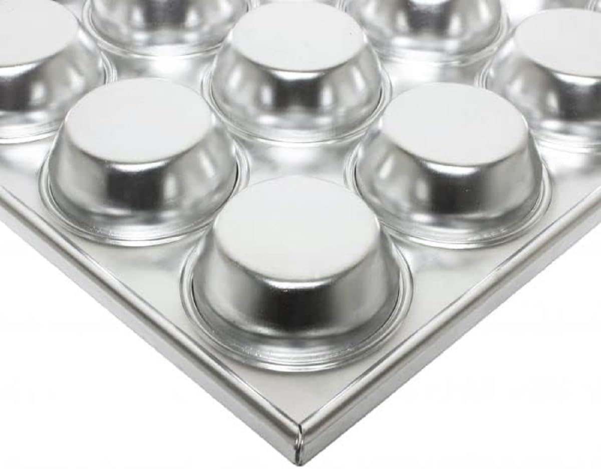 TrueCraftware 24 Cup Aluminum Muffin Pan 3-1/2 oz each cup- Cupcake Baking Pan Bakeware Cupcake Pan Great for Making Muffin Cakes Tart Bread Shortcakes Brownies for Home and Kitchen