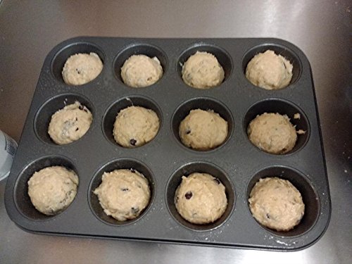 Tezzorio 12-Cup Muffin Pan/Cupcake Pan, 14 x 11-Inch Nonstick Carbon Steel Muffin Pan, Professional Bakeware