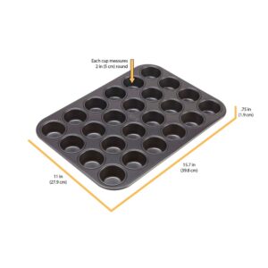 Chicago Metallic Mini-Muffin Pan, Perfect for Cupcakes, eggbites, quiches and more! 15.75-Inch-by-11-Inch