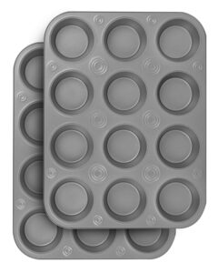 g & s metal products company baker eze 12 cup muffin pan, set of 2