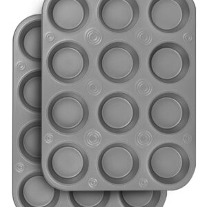 G & S Metal Products Company Baker Eze 12 Cup Muffin Pan, Set of 2