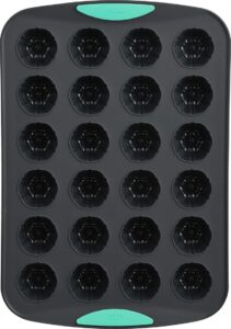 trudeau bakeware cupcake pan, 24-count, mint