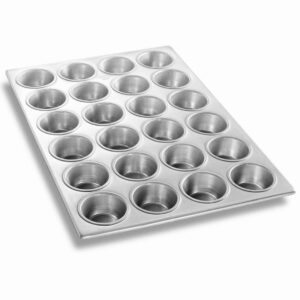 tezzorio 24-cup muffin pan/cupcake pan, commercial grade aluminum muffin pan, professional bakeware