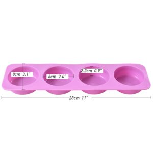 ionEgg Silicone Cupcake Pan, Round Silicone Mold for Making 2.4 inch Cylinder Cupcake and Muffin, 2 Pack